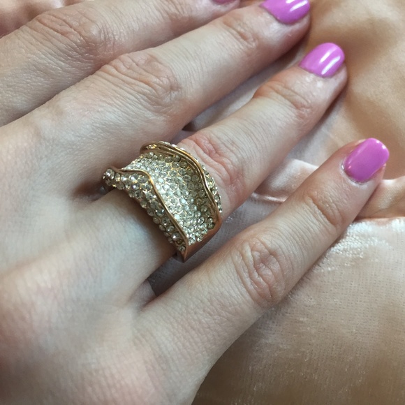 Unknown | Jewelry | Rhinestone Encrusted Ring 6 | Poshmark